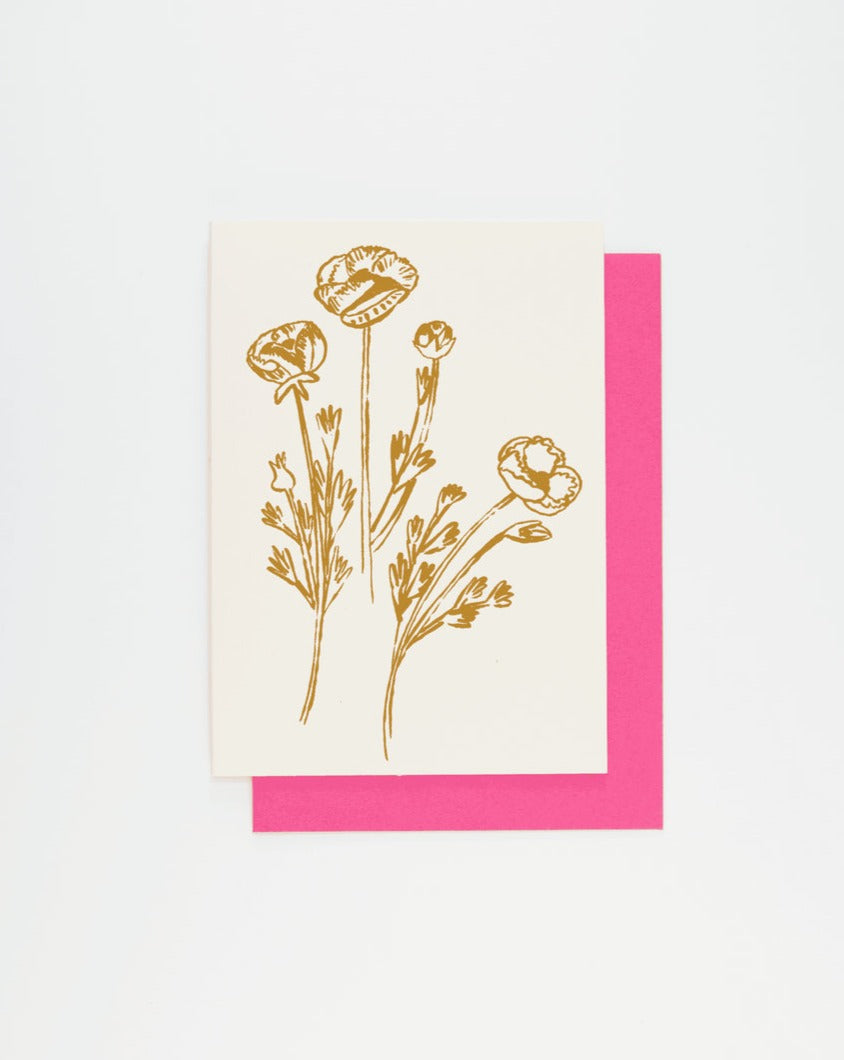 Gold Flowers Card – Fieldstudy